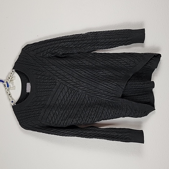 Evolution | Sweaters | Evoltion By Cirus Anessa Cable Knit Asymmetrical ...